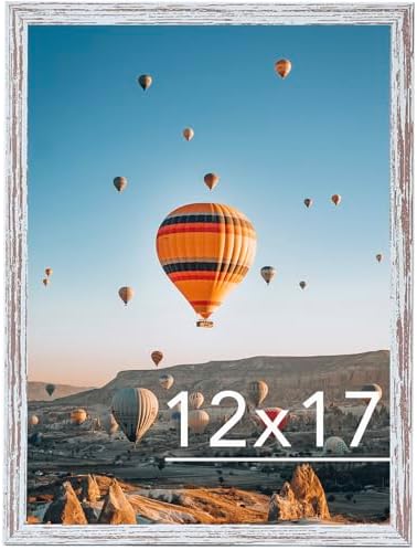 Amazon.com - JCJMY 12x17 Picture Frame Rustic White for Wall Hanging ...