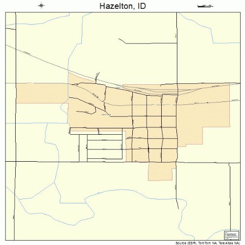 Amazon.com: Large Street & Road Map of Hazelton, Idaho ID - Printed ...