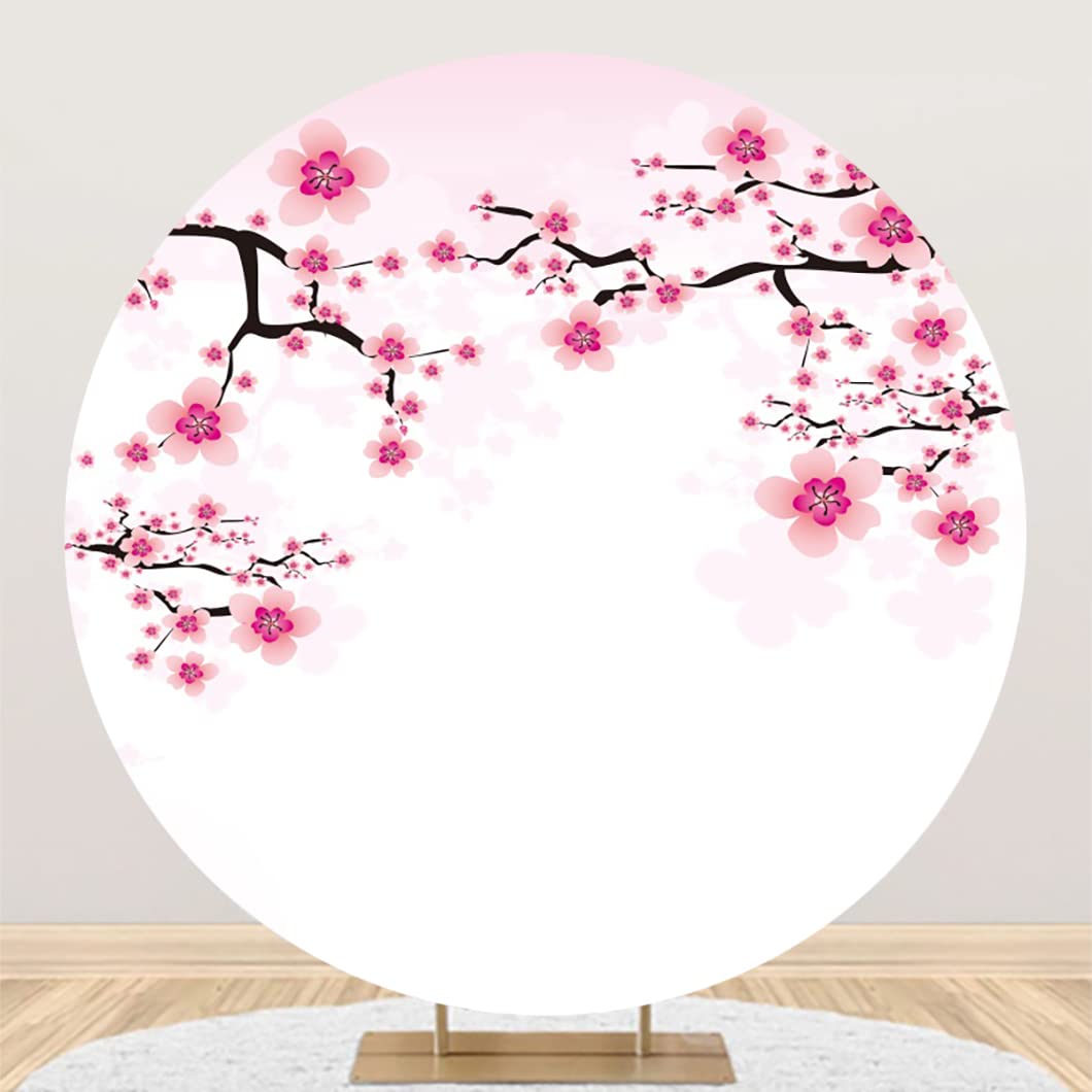 Amazon.com : Baocicco Diameter 6ft Soring Pink Cherry Blossom Round ...