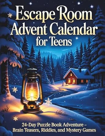 Escape Room Advent Calendar for Teens: 24-Day Puzzle Book Adventure ...