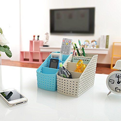 D PEX Plastic Desktop 4 Grid Multi-Function Storage Organizer : Amazon ...