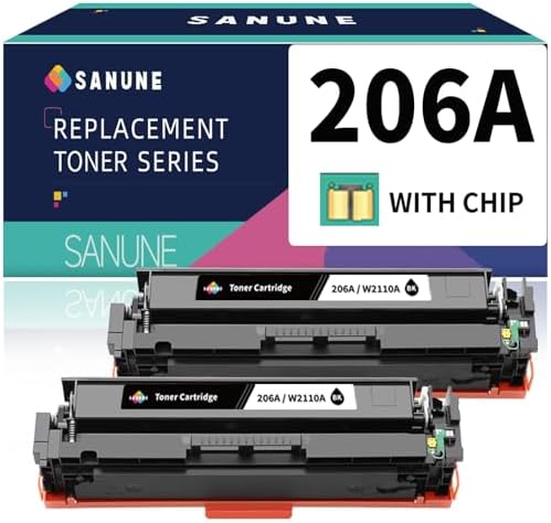 Amazon.com: PANINK Compatible 206A Black Toner Cartridges (with Chip ...