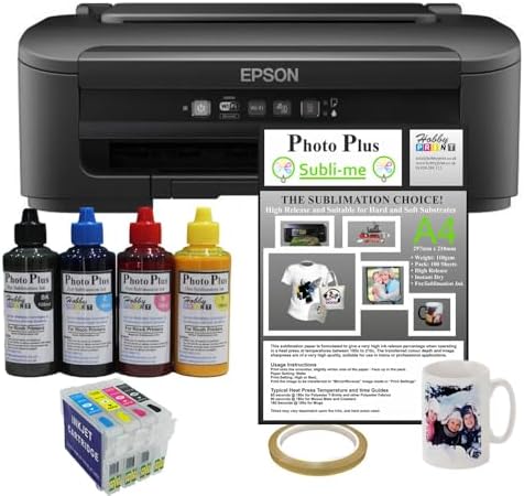 HobbyPrint A4 Sublimation Printer Bundle - WF-2110W Sublimation Kit ...