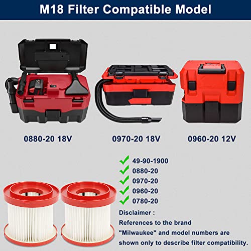 Snapklik.com : Vacuum Filter 49-90-1900 For Milwaukee, Compatible