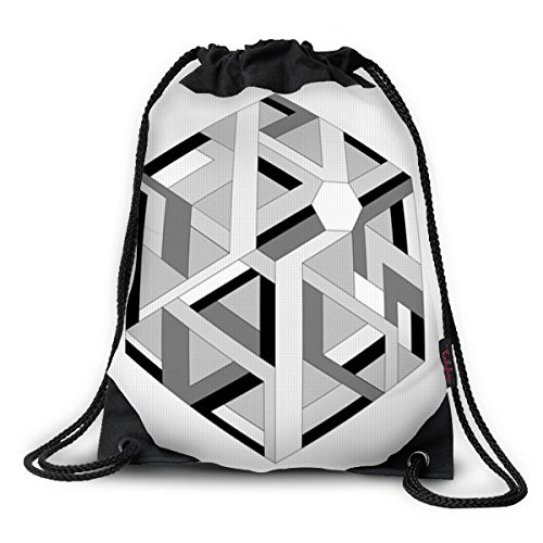 FUNKYLICIOUS Drawstring Bag Hexagon Design (Multicolour) : Amazon.in ...