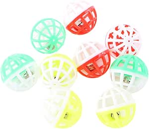Amazon.com : Cat Toy Balls with Bell, Plastic Hollow Throw Ball ...