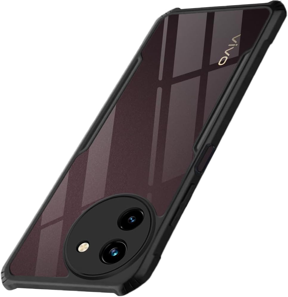 Spazy Case® Vivo T3x 5G Back Cover | Transparent Crystal Clear Hard PC ...