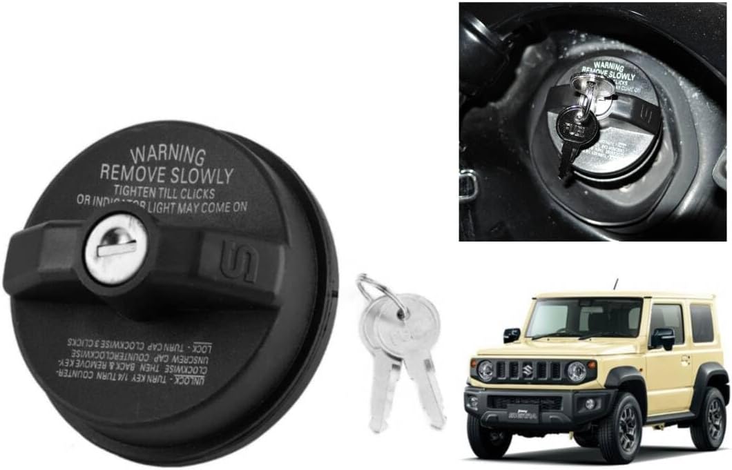 Amazon | B64 JB74 ジムニー ジムニーシエラ 鍵付き 燃料キャップ 給油キャップ 給油口カバー ロックキャップ 盗難防止 ドレスアップ | フューエルリッド | 車＆バイク