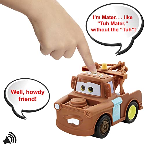 Mattel Disney Pixar Cars Track Talkers Mater Vehicle, 5.5-in Talking ...