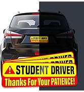 Amazon.com: ASSURED SIGNS Student Driver Car Magnet Sticker Signs - 3 ...