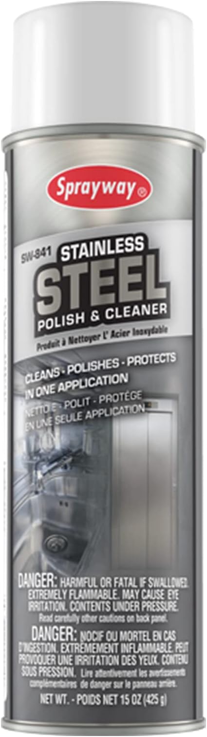 Amazon.com: Sprayway SW841 Aerosol Stainless Steel Polish & Cleaner, 15 ...