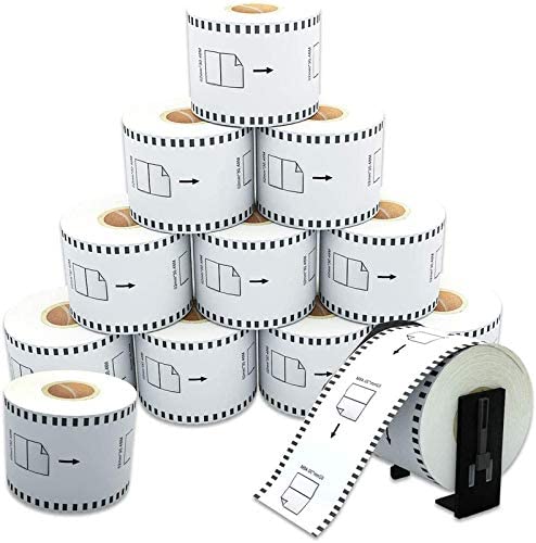 DK 2205 Compatible Label Roll for Brother DK-22205 12pcs with 1 Stand ...