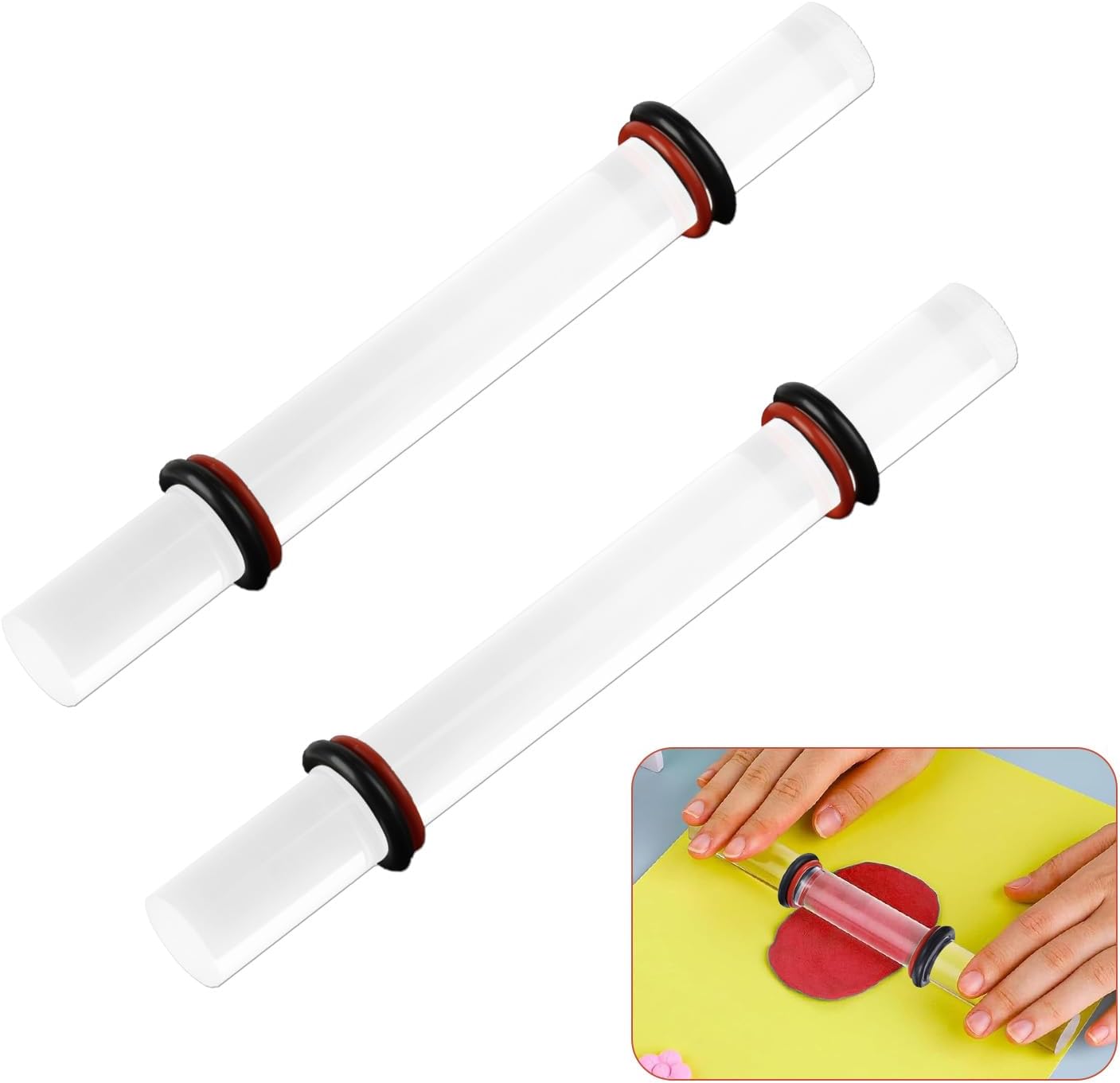 2 Pcs Polymer Clay Roller, Polymer Clay Tools, Clay Rolling Pin for ...