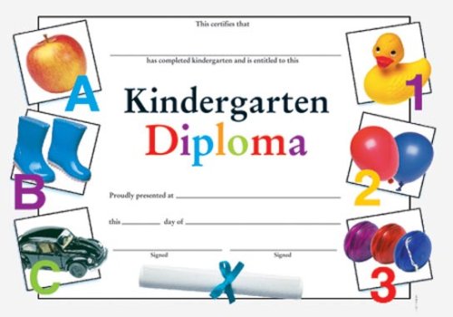 Kindergarten Diploma Fit-in-a-Frame Award: Carson-Dellosa Publishing ...