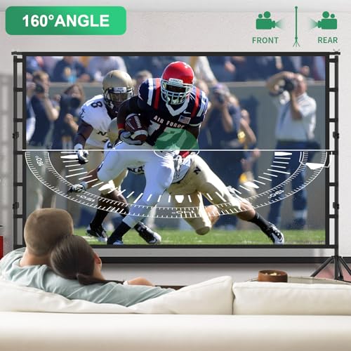 Snapklik.com : Projector Screen, 150 Inch Projector Screen And Stand ...