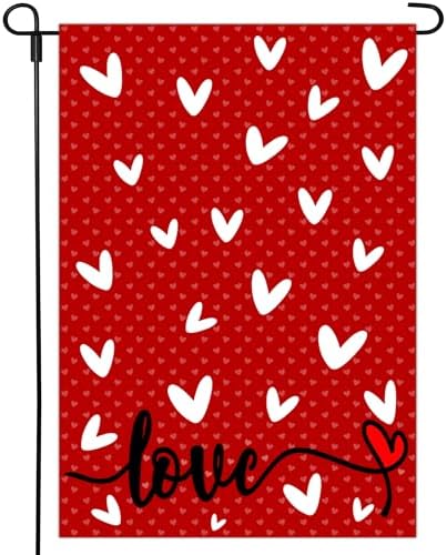 Amazon.com : Shuitouk Valentines Day Garden Flags 12×18 Double Sided 3 ...