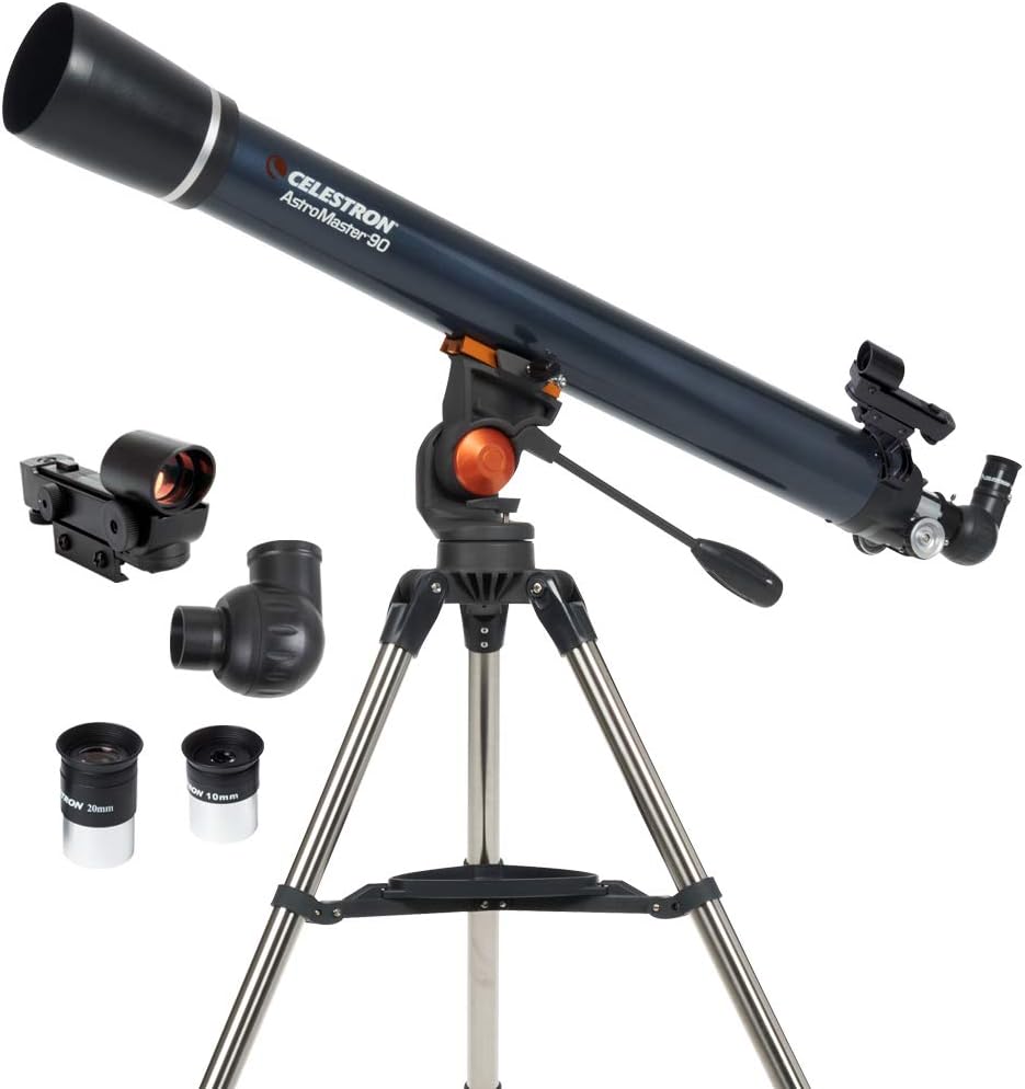 Amazon.com : Celestron 21063 AstroMaster 90AZ Refractor Telescope, Dark ...