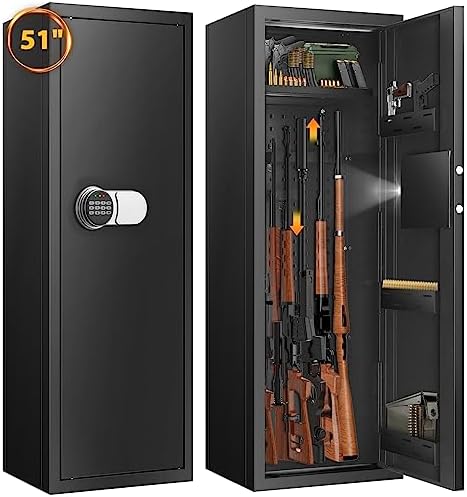Amazon.com: Tepafac Fireproof 7-8 Rifle Gun Safe Gun Cabinet with ...