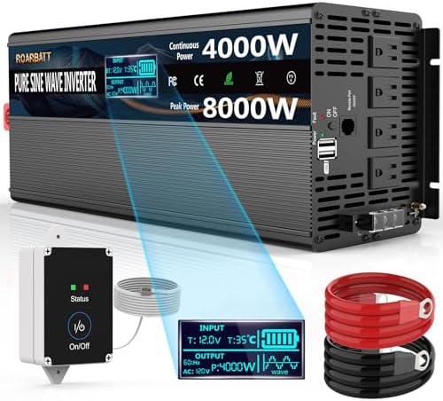 Amazon.com: 2500 Watt Pure Sine Wave Inverter 12V DC to 120V AC, 2500W ...