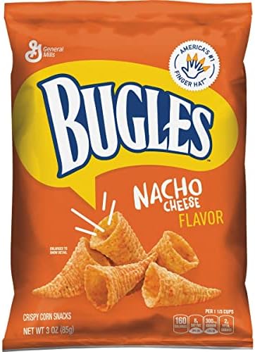 Amazon.com: Bugles Nacho Cheese Crispy Corn Snacks First Cone Shaped ...