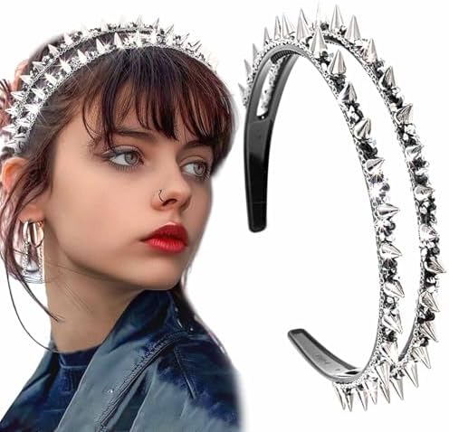 Amazon.com : T-PTURET Headbands for Women,PU Headband Gothic Metal ...