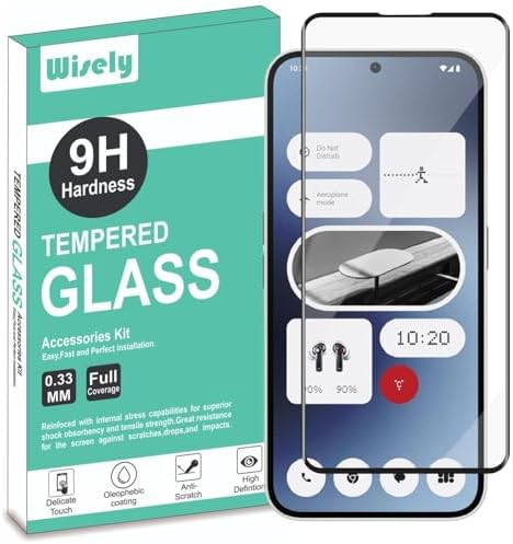 Wisely Edge to Edge Tempered Glass for Nothing Phone 2a 5G |6.7 Inch ...