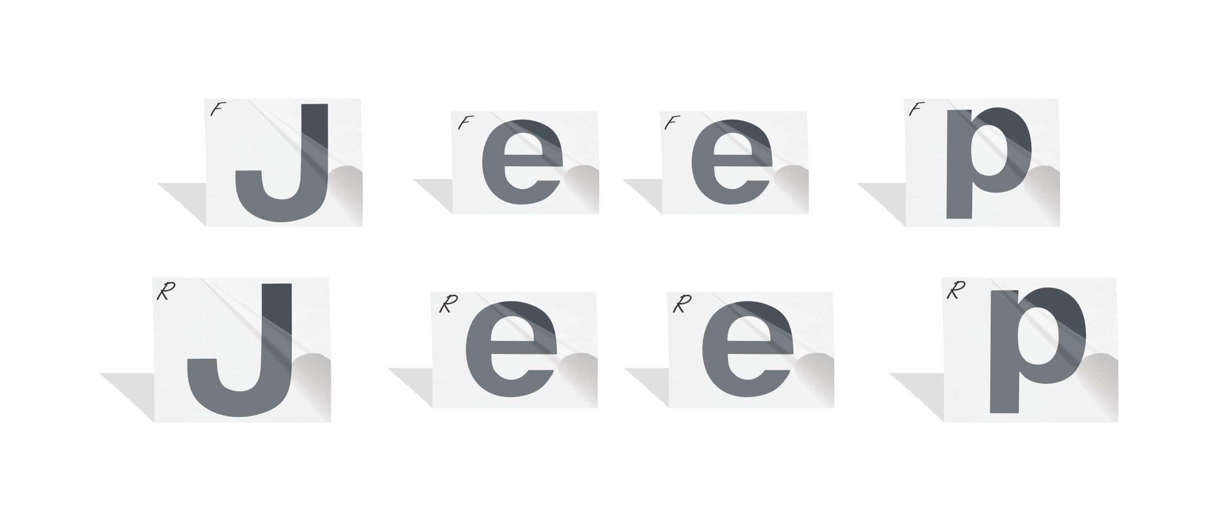 Amazon.com: Jeep Front and Rear Emblem Overlay Decal Stickers - 2014 ...