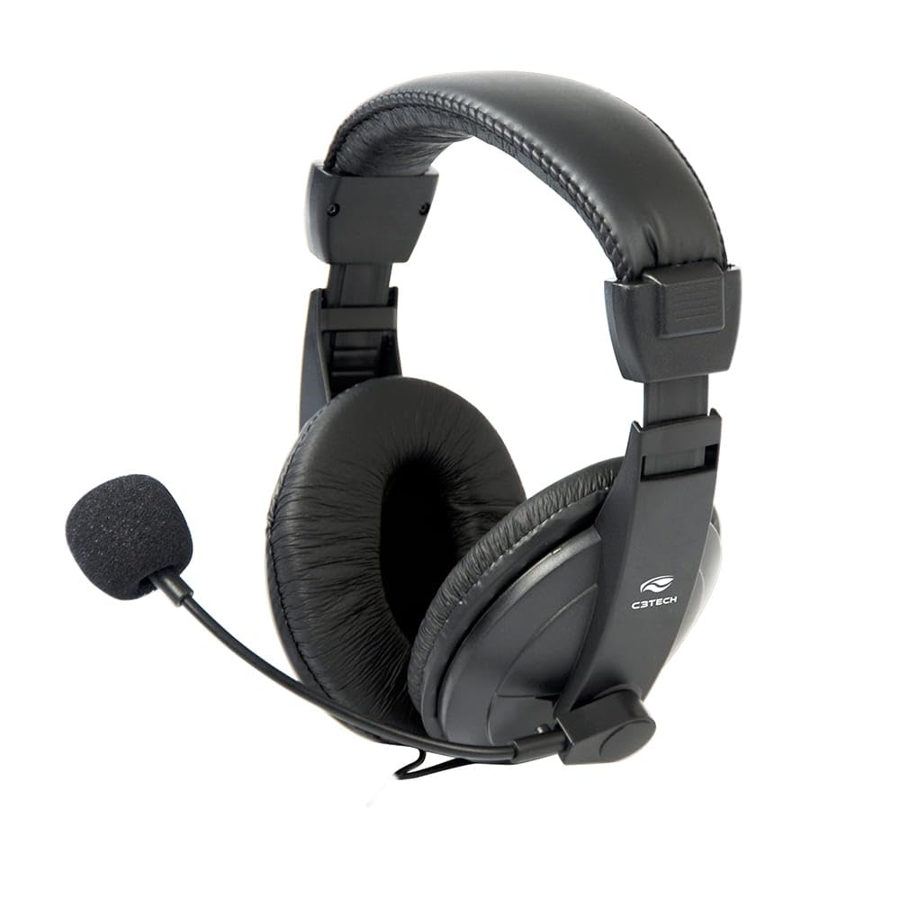 Headset C3Tech PH-60BK Voice ComFort Preto - Com Microfone Integrado ...