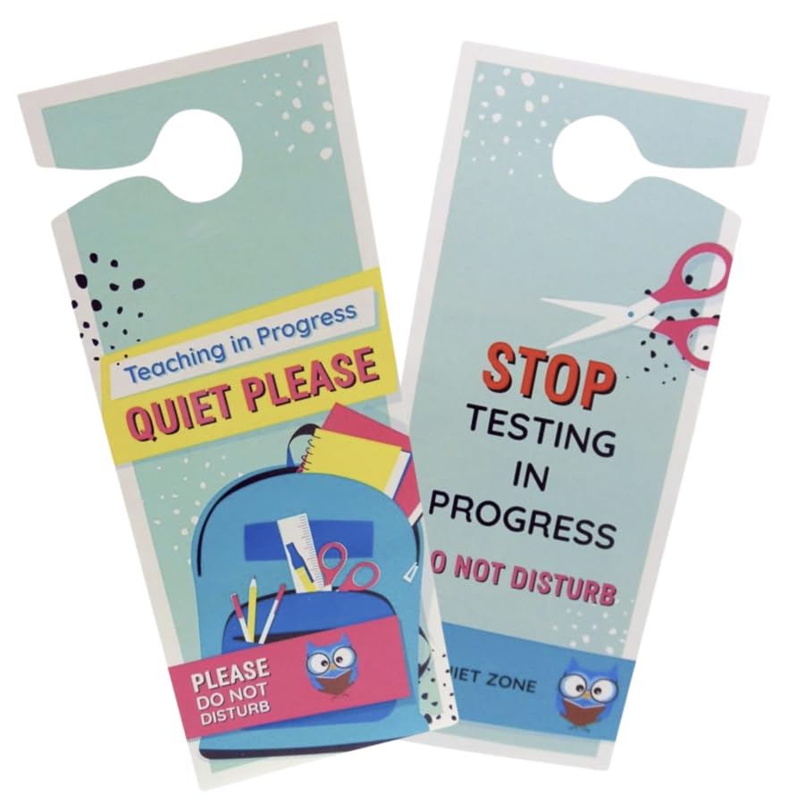Amazon.com: Testing in Progress School Classroom Door Hanger Double ...