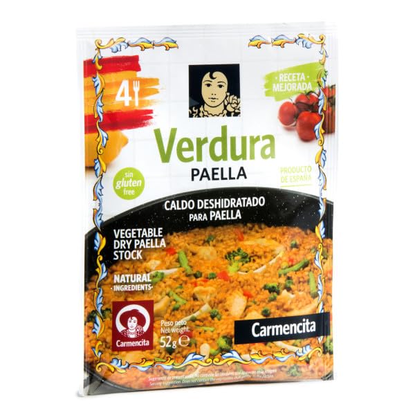 Amazon.com : Carmencita. Dry Vegetable Paella Stock sachet. 4 servings ...