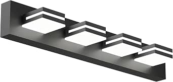 Modern Bathroom Light Fixture Over Mirror, 29" 4-Light Bathroom Vanity ...