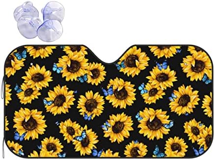 Amazon.com: WRHOPR Just a Girl who Loves Sunflower Car Windshield Sun ...