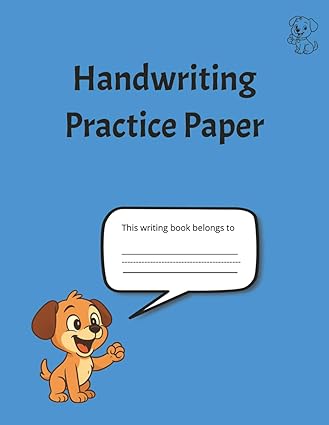 Handwriting Practice Paper Book: Blank 100-page Notebook for Students ...