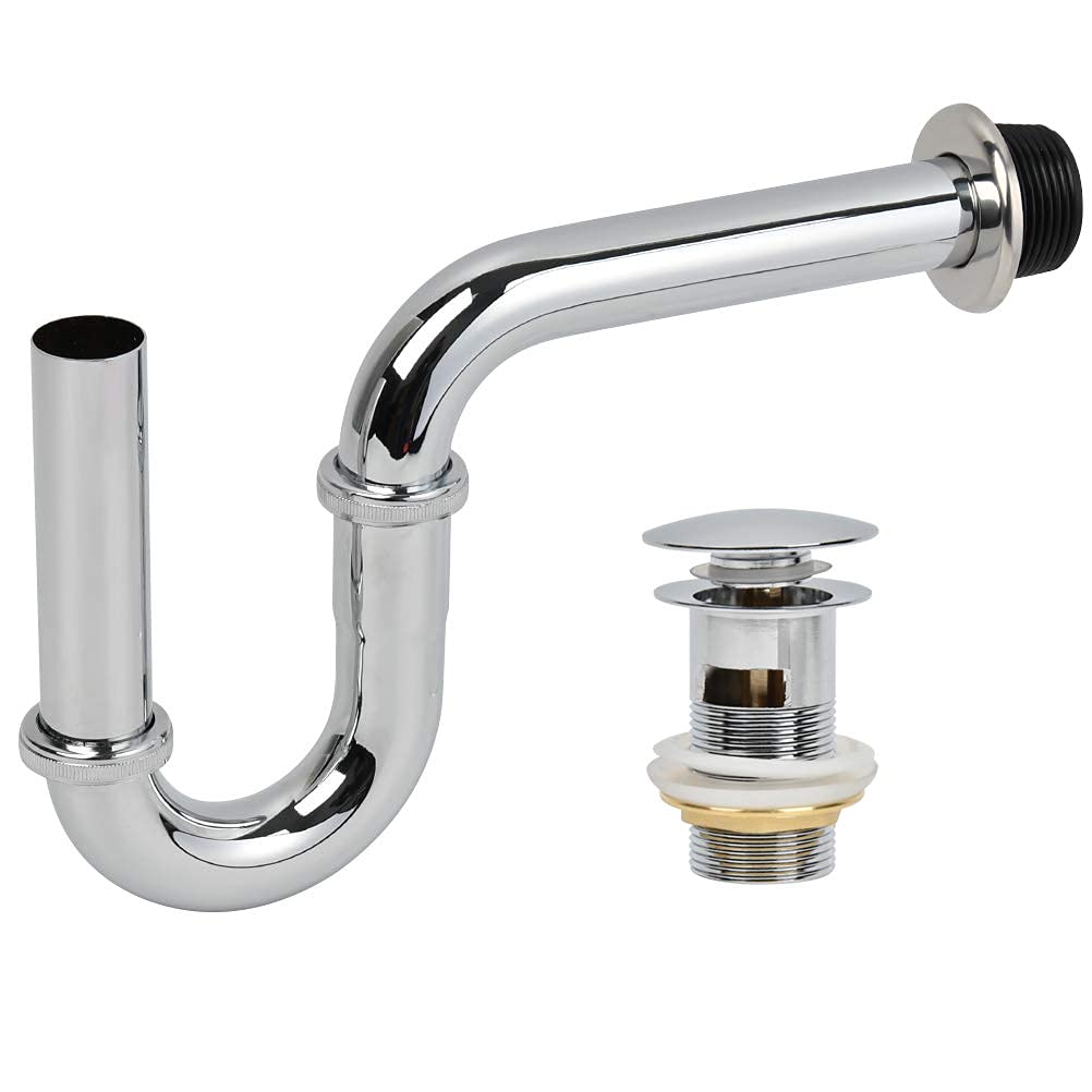 Buy Siphon Odour Trap Sink Basin Pipe, Copper Chrome Plating Siphon ...