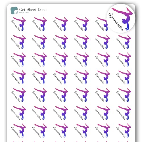 Amazon.com: Tumbling Acro Gymnastics Planner Sticker / 54 Fun Vinyl ...