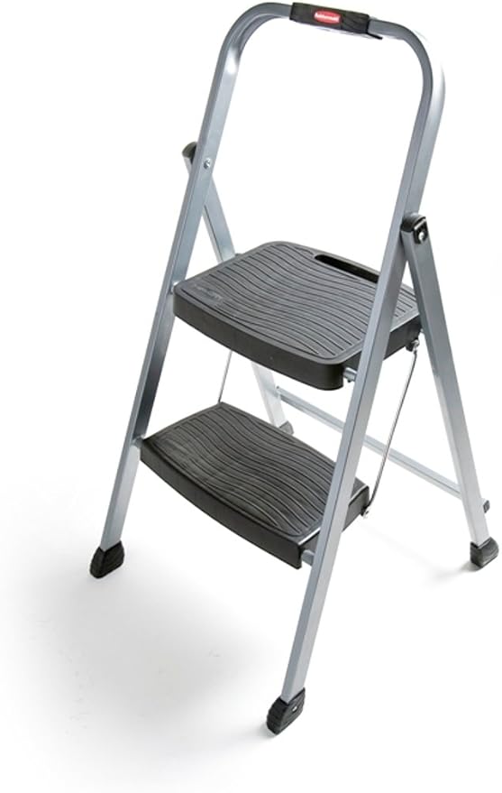 Amazon.com: Rubbermaid RM-2W 2-Step Steel Step Ladder with Hand Grip ...