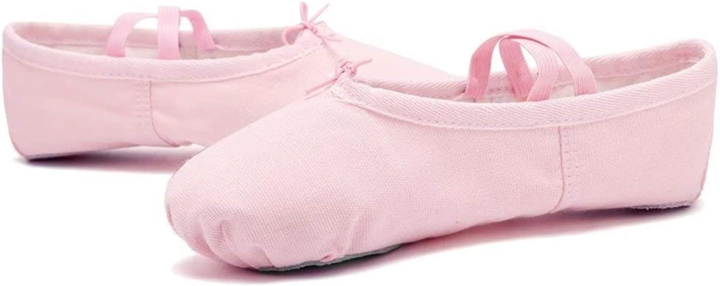 Amazon.com: FCHMY 3 Colors Canvas Flat Ballet Dance Shoes Women ...