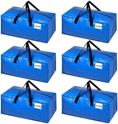 Extra Large Storage Bags, Heavy Duty Moving Boxes with Backpack Straps ...