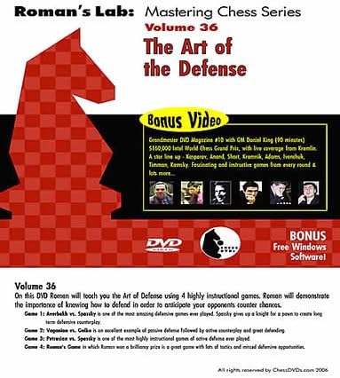 Amazon.com: Mastering Chess on DVD, Vol. 36: Art of Defense : Toys & Games
