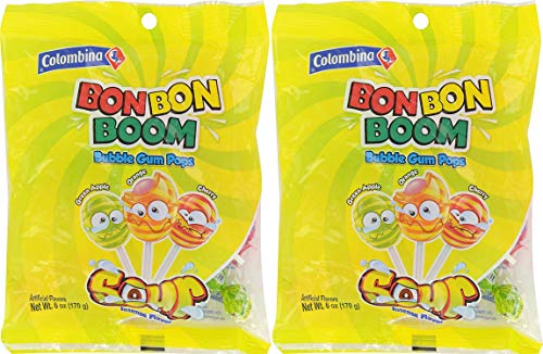 Colombina Bon Bon Boom Berry Explosion Bubble Gum Pops - 6-oz. Bag- Buy ...