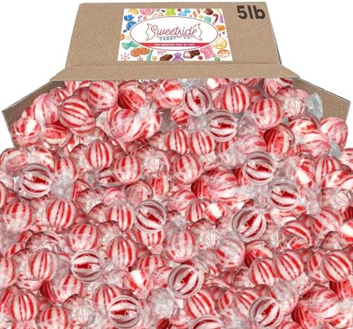 Amazon.com : Jumbo Red & White Peppermint Balls - 5 Pound Bulk Candy ...