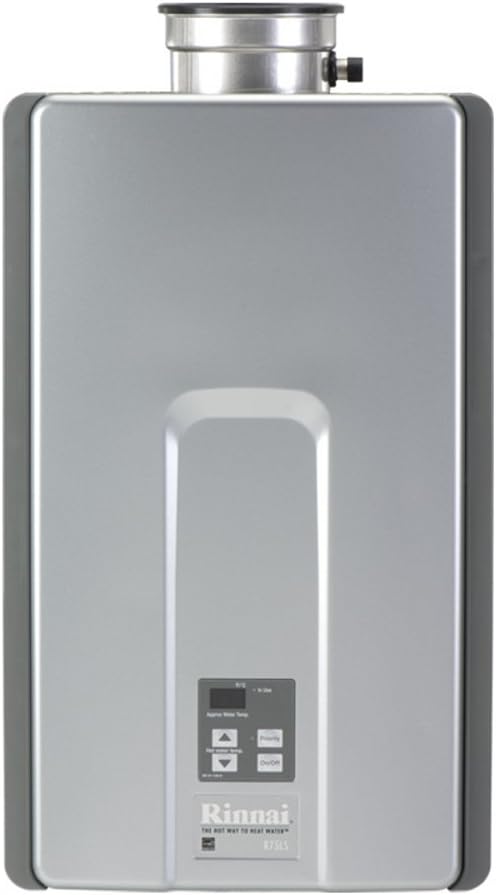 Rinnai R75LSi Natural Gas Indoor Tankless Water Heater, 7.5 GPM ...