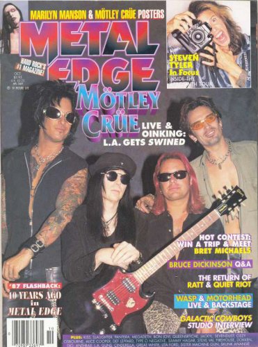 Metal Edge Magazine October 1997 Motley Crue, Marilyn Manson, Aerosmith ...