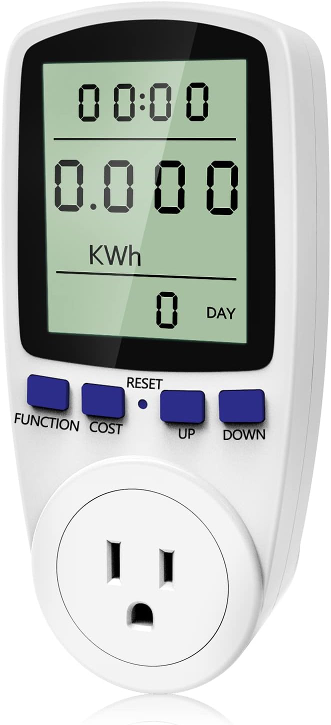 kuman KW47-US Electricity Usage Monitor Plug Power Watt Voltage Amps ...