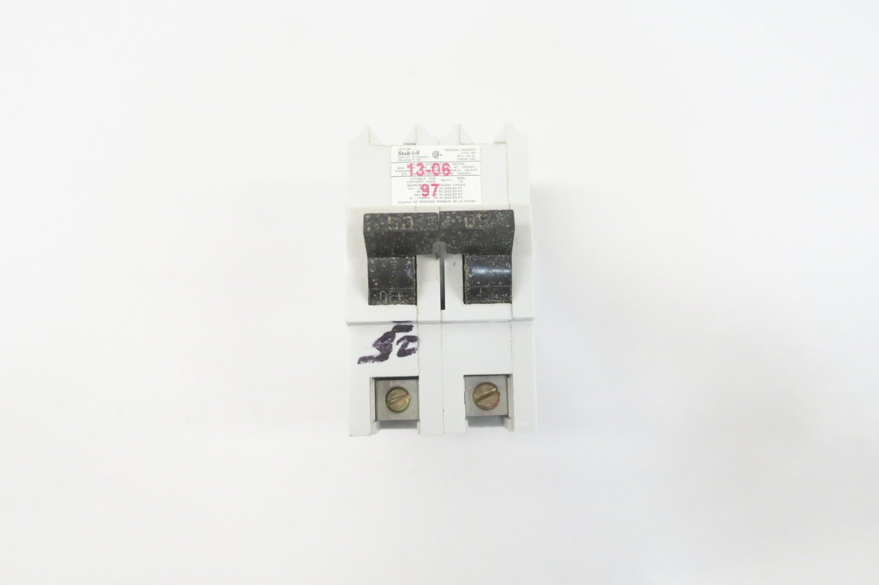 FEDERAL PIONEER NB250 STAB-LOK 50A 2P Circuit Breaker 120/240V-AC ...