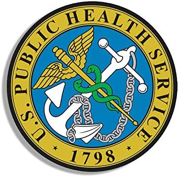 Amazon.com - 4x4 inch Round US Public Health Service Sticker - Decal ...