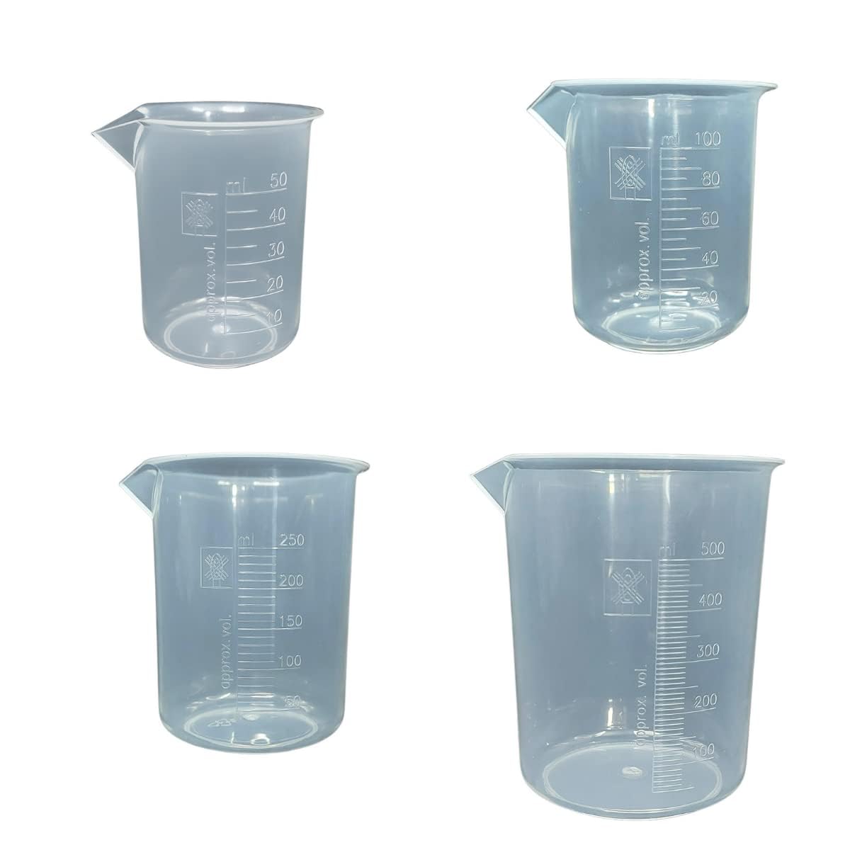 Buy Science Measuring Cup Set, 4 Pieces in 50ml, 100ml, 250ml, 500ml ...