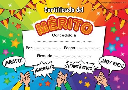 Amazon.com: Certificate of Merit: In Spanish Language (Maskarade ...