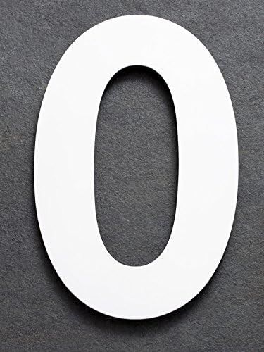 Stainless Steel Door Number 0 – 25 cm Xaptovi ‘XXL’ Signal White Powder ...