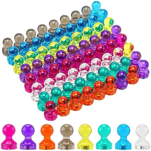 72PCS Small Fridge Magnets for Whiteboard, Magnets Strong Magnetic Push ...